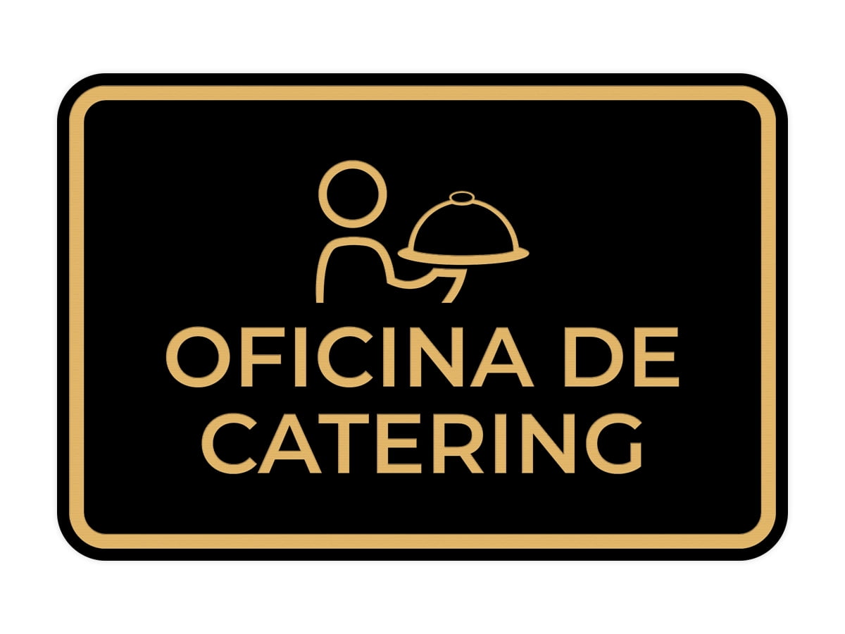 Signs ByLITA Classic Framed Oficina de Catering Door or Wall Sign ...
