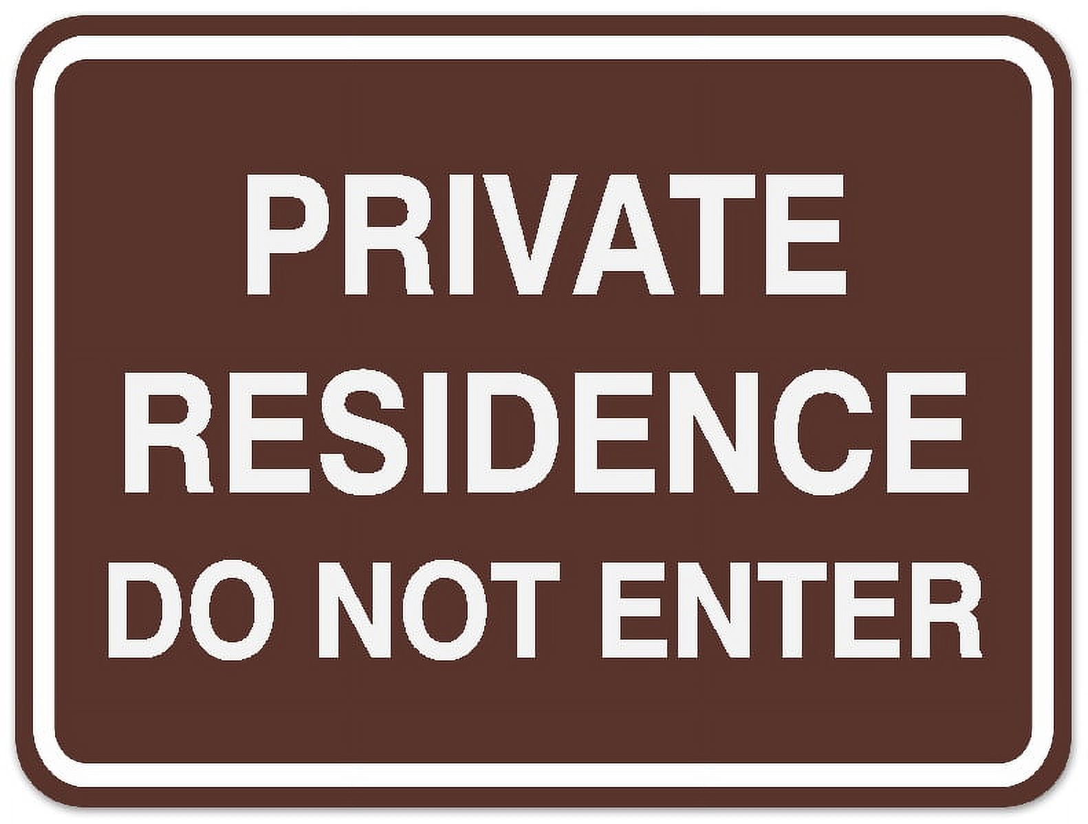Signs ByLITA Classic Framed PRIVATE RESIDENCE DO NOT ENTER Door or Wall ...