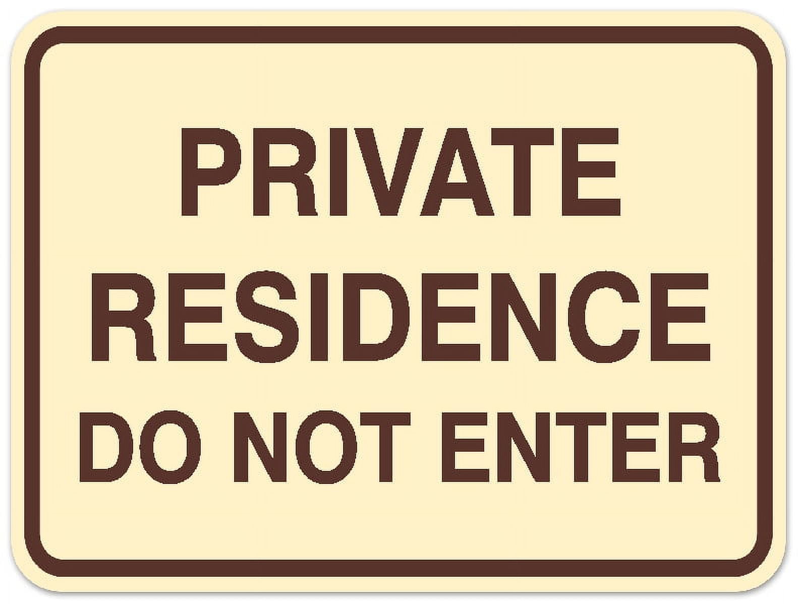Signs ByLITA Classic Framed PRIVATE RESIDENCE DO NOT ENTER Door or Wall ...
