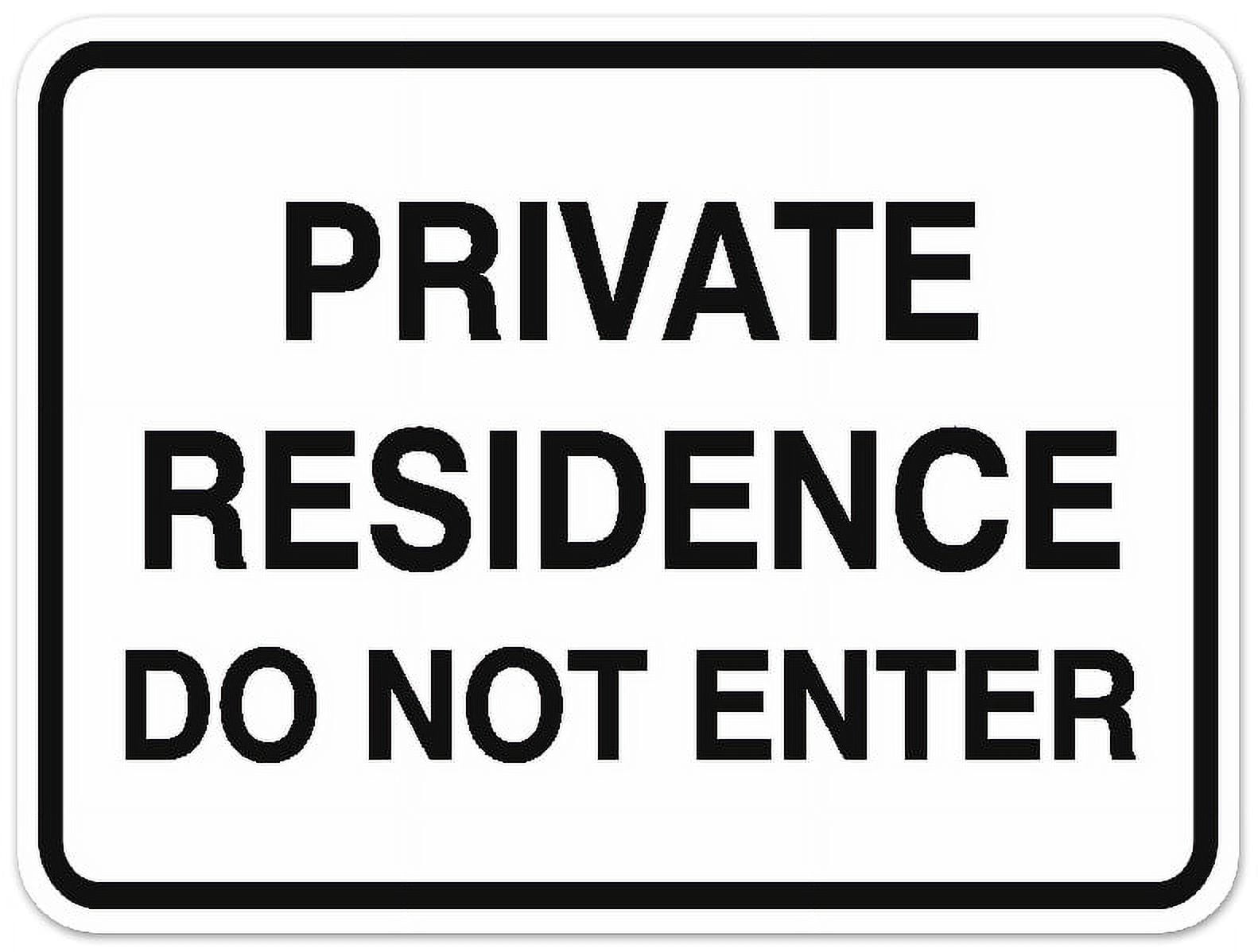 Signs ByLITA Classic Framed PRIVATE RESIDENCE DO NOT ENTER Door or Wall ...