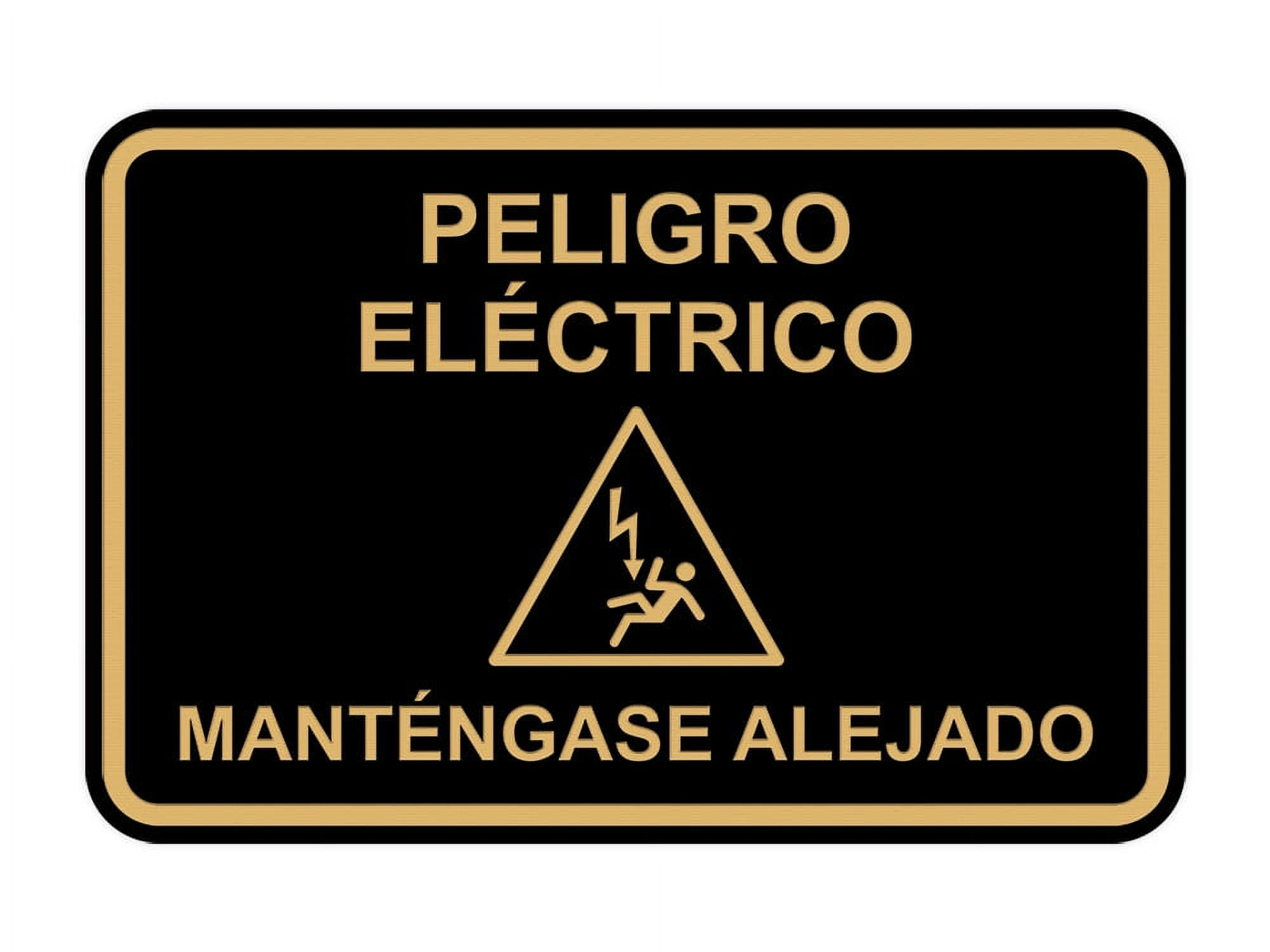 Signs ByLITA Classic Framed Peligro Eléctrico Manténgase Alejado Door ...