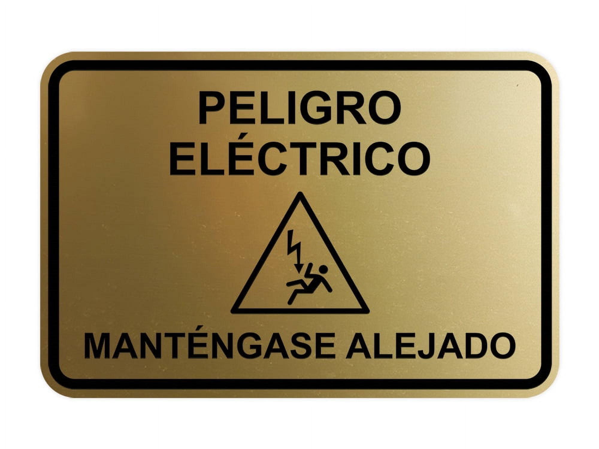 Signs ByLITA Classic Framed Peligro Eléctrico Manténgase Alejado Door ...