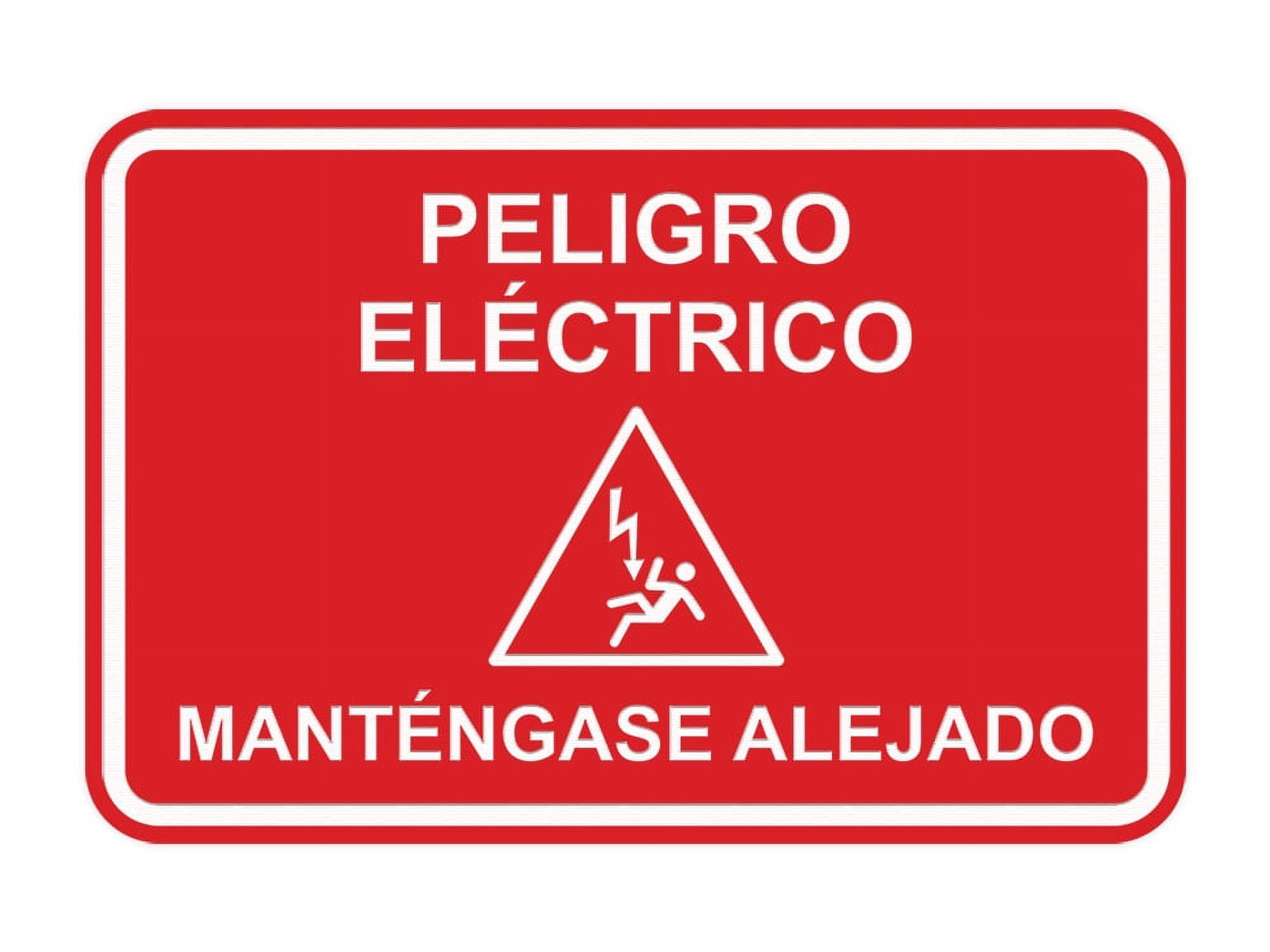 Signs ByLITA Classic Framed Peligro Eléctrico Manténgase Alejado Door ...