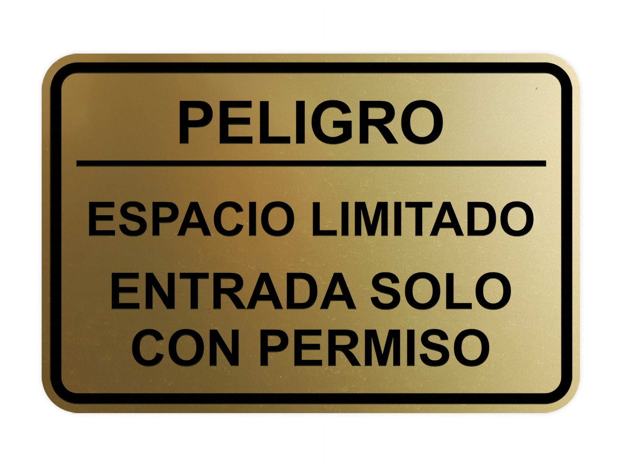 Signs ByLITA Classic Framed Peligro Espacio Limitado- Entrada solo con ...