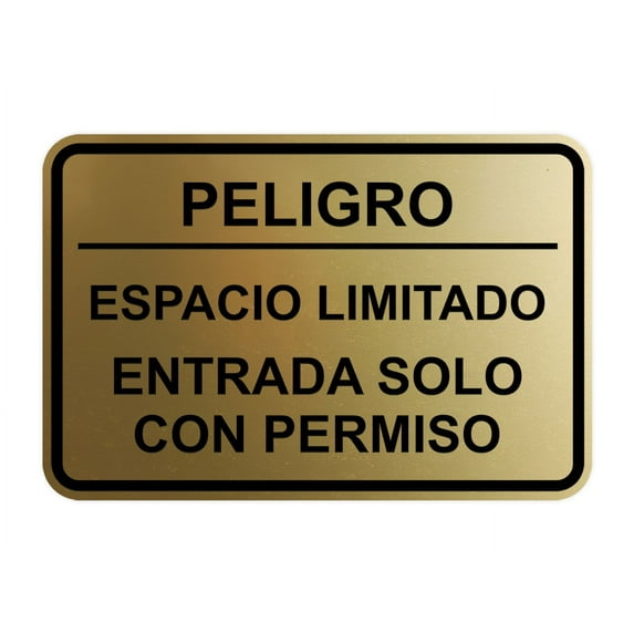 Signs ByLITA Classic Framed Peligro Espacio Limitado- Entrada solo con ...