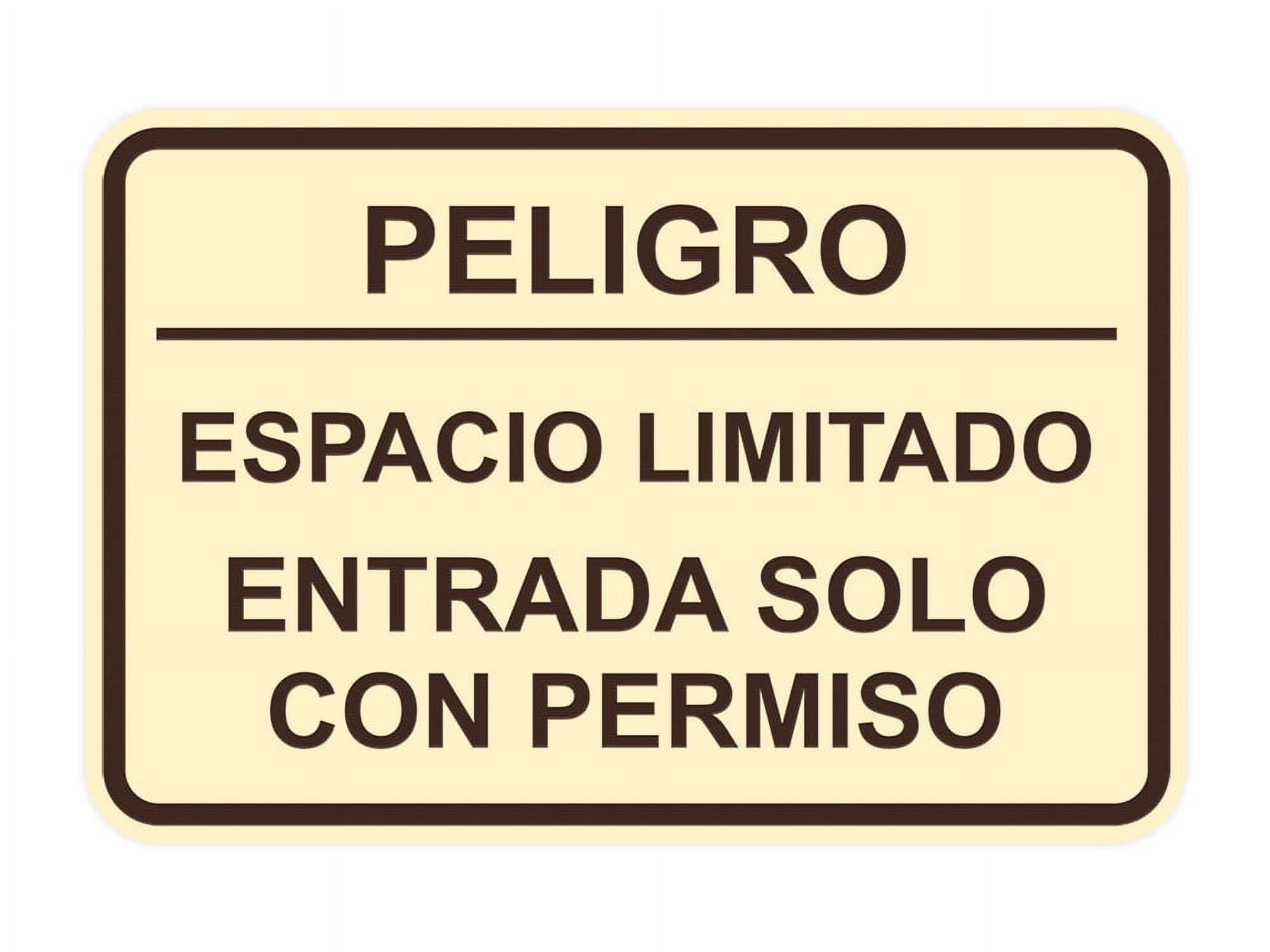 Signs ByLITA Classic Framed Peligro Espacio Limitado- Entrada solo con ...