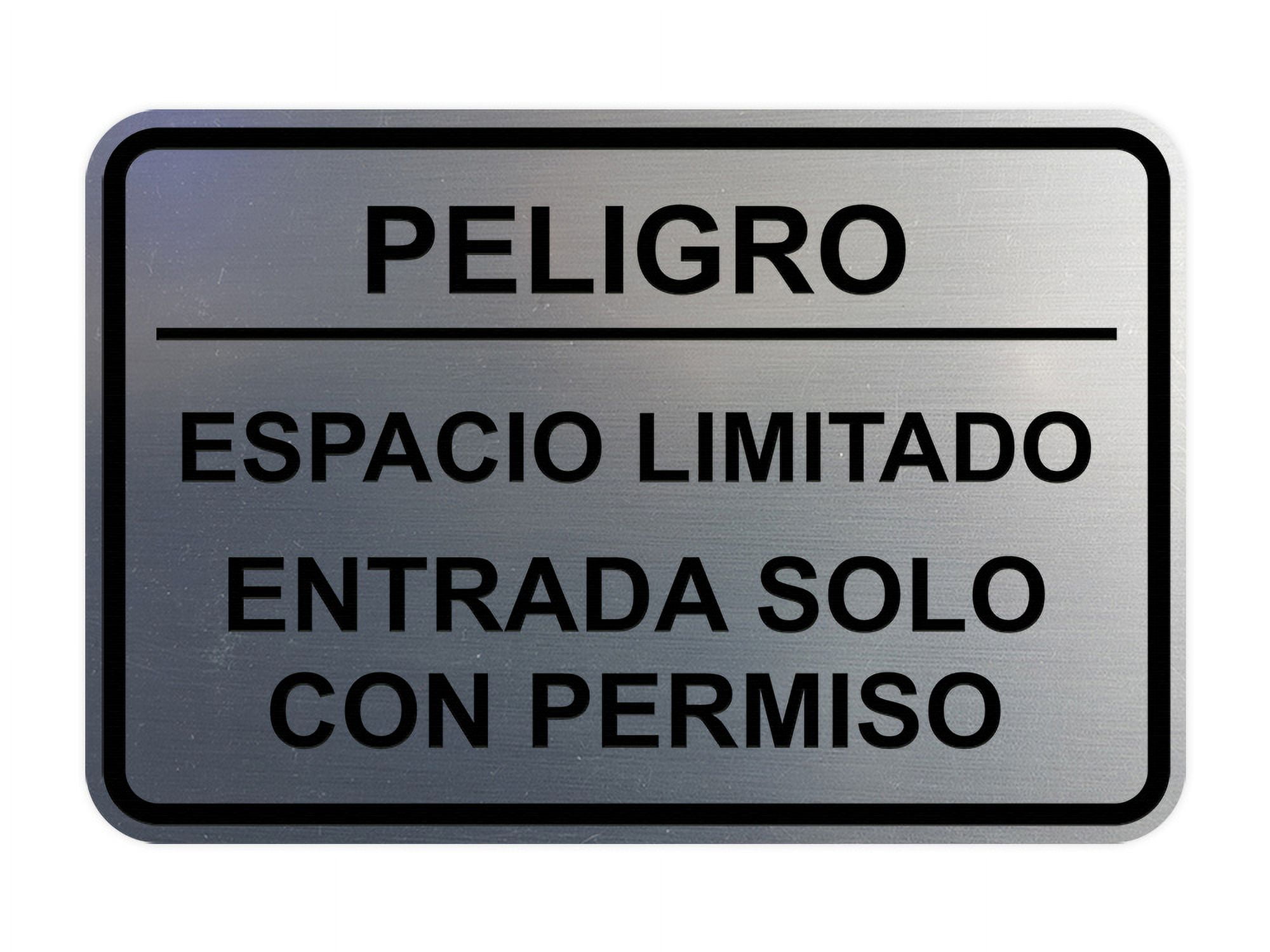 Signs ByLITA Classic Framed Peligro Espacio Limitado- Entrada solo con ...