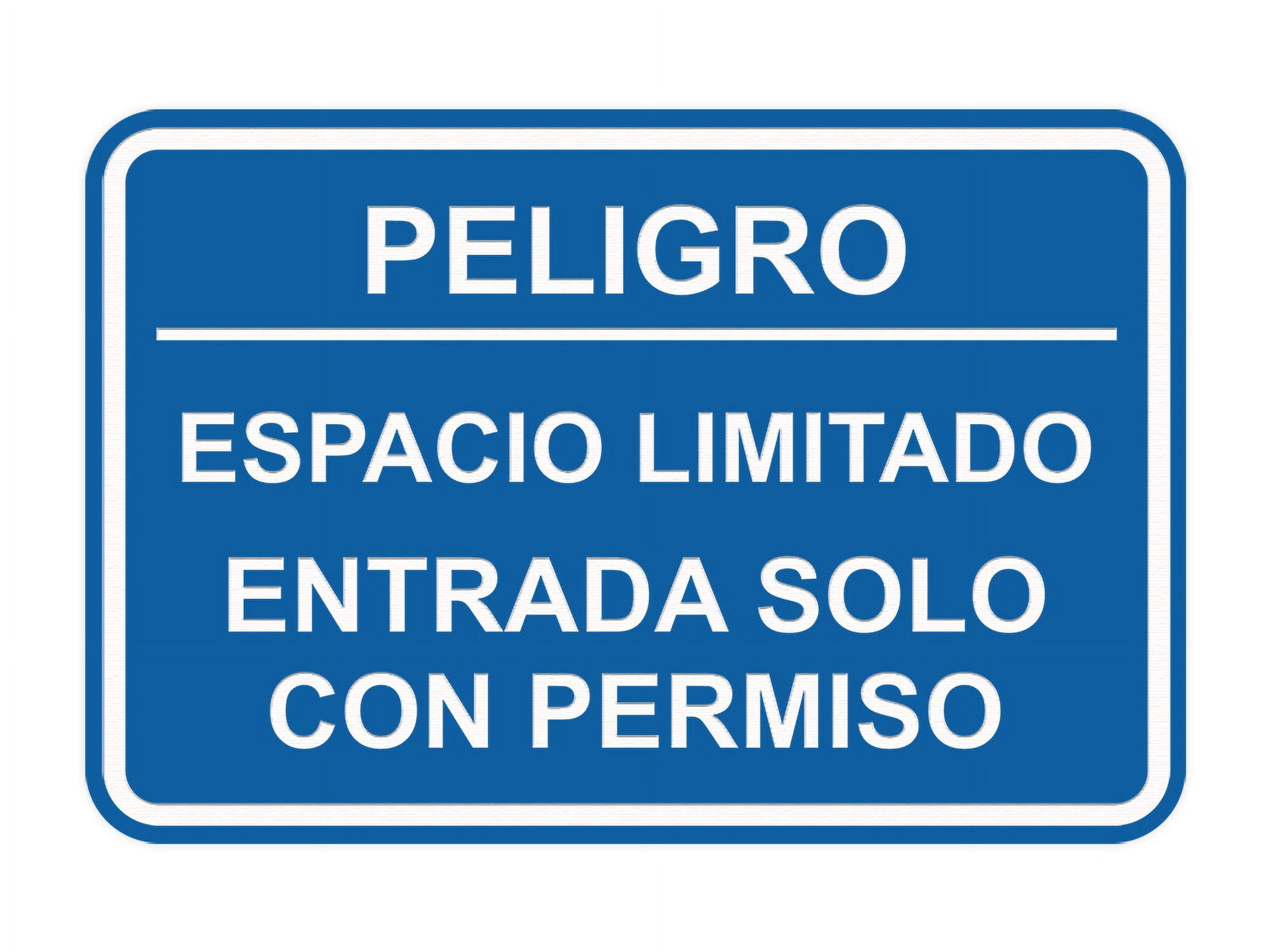 Signs ByLITA Classic Framed Peligro Espacio Limitado- Entrada solo con ...