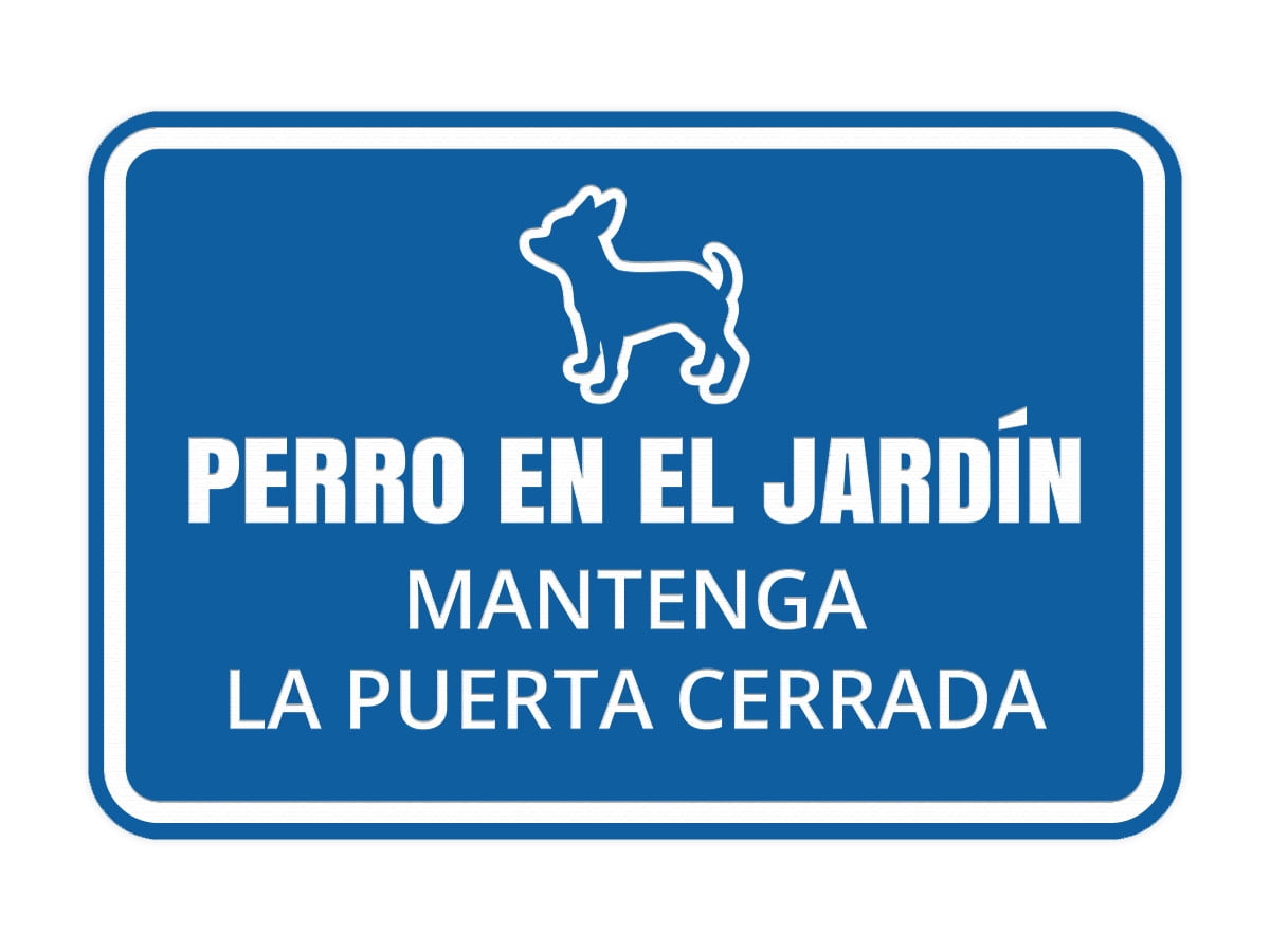 Signs ByLITA Classic Framed Perro En El Jardín Mantenga la Puerta ...