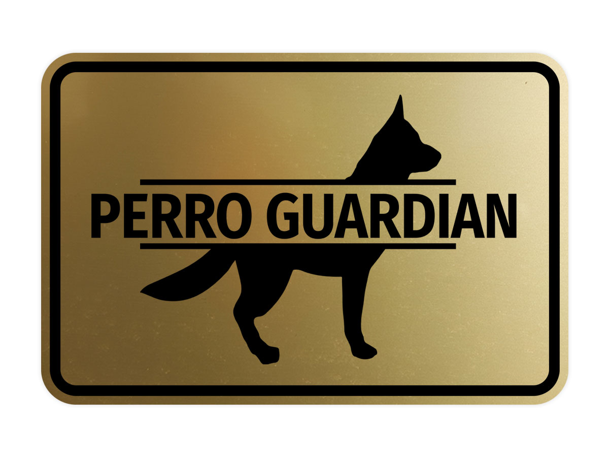 Signs ByLITA Classic Framed Perro Guardian Graphic Spanish Security ...