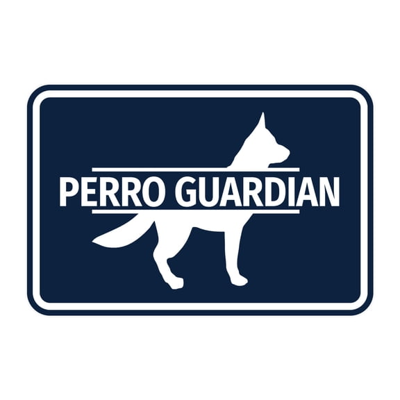 Signs ByLITA Classic Framed Perro Bravo Cuidado Graphic Spanish ...