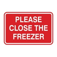 Signs ByLITA Classic Framed, Keep fridge door closed Sign (Black Gold ...