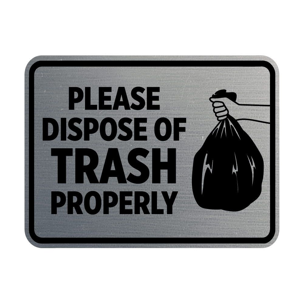 Signs ByLITA Classic Framed Please Dispose Of Trash Properly Sign ...
