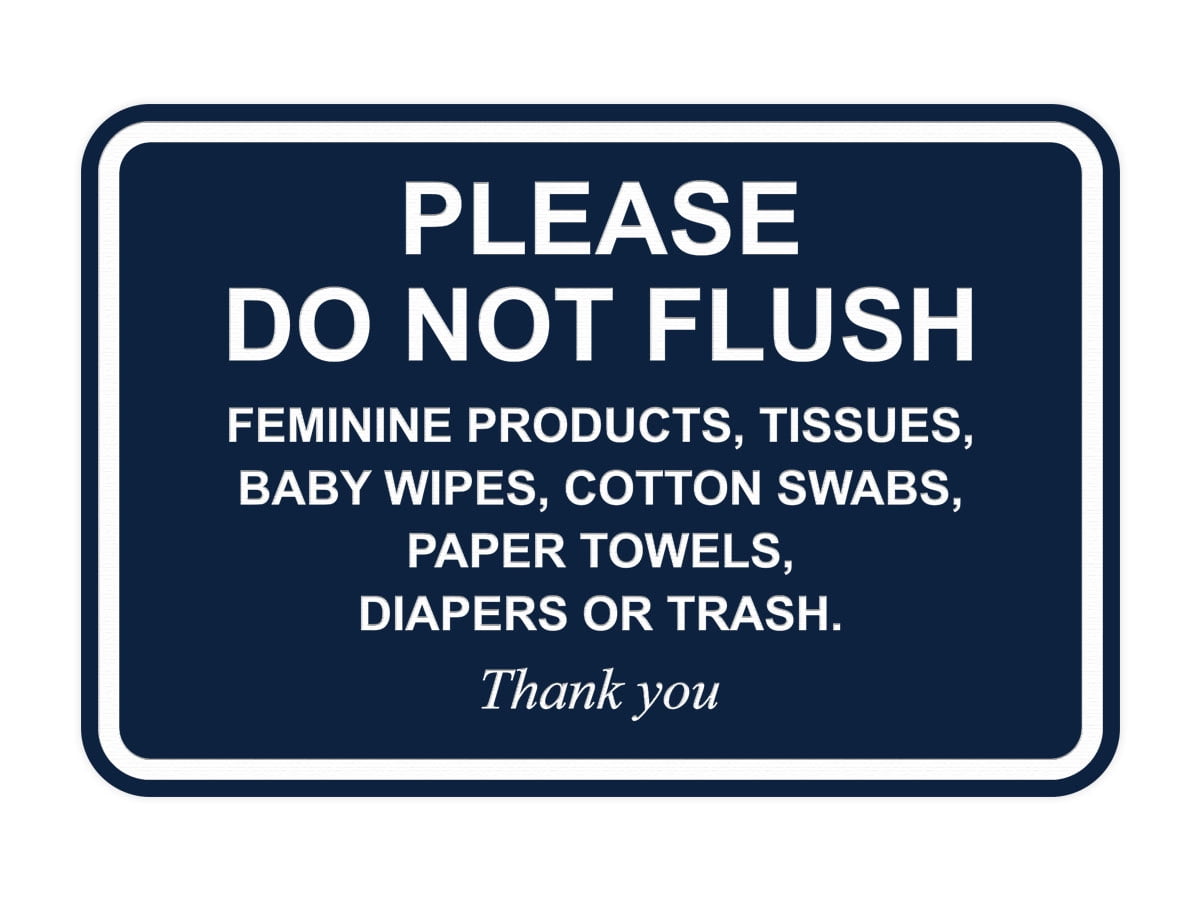 Signs ByLITA Classic Framed, Please Do Not Flush Feminine Products ...