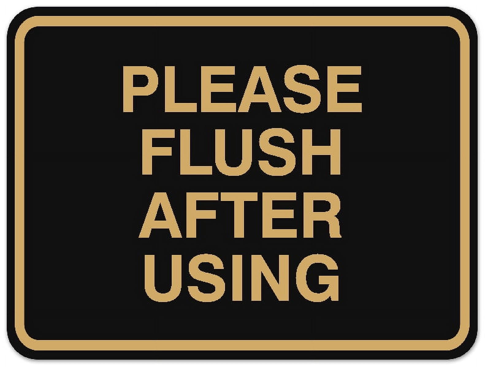 Signs ByLITA Classic Framed Please Flush After Using Sign - Easy ...