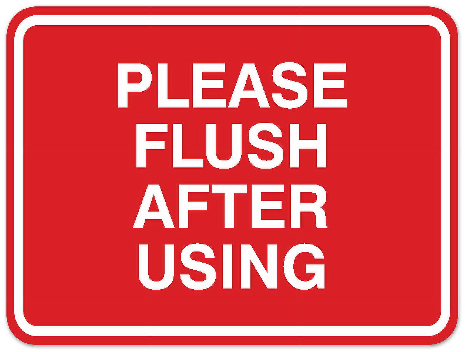 Signs ByLITA Classic Framed Please Flush After Using Sign - Easy ...