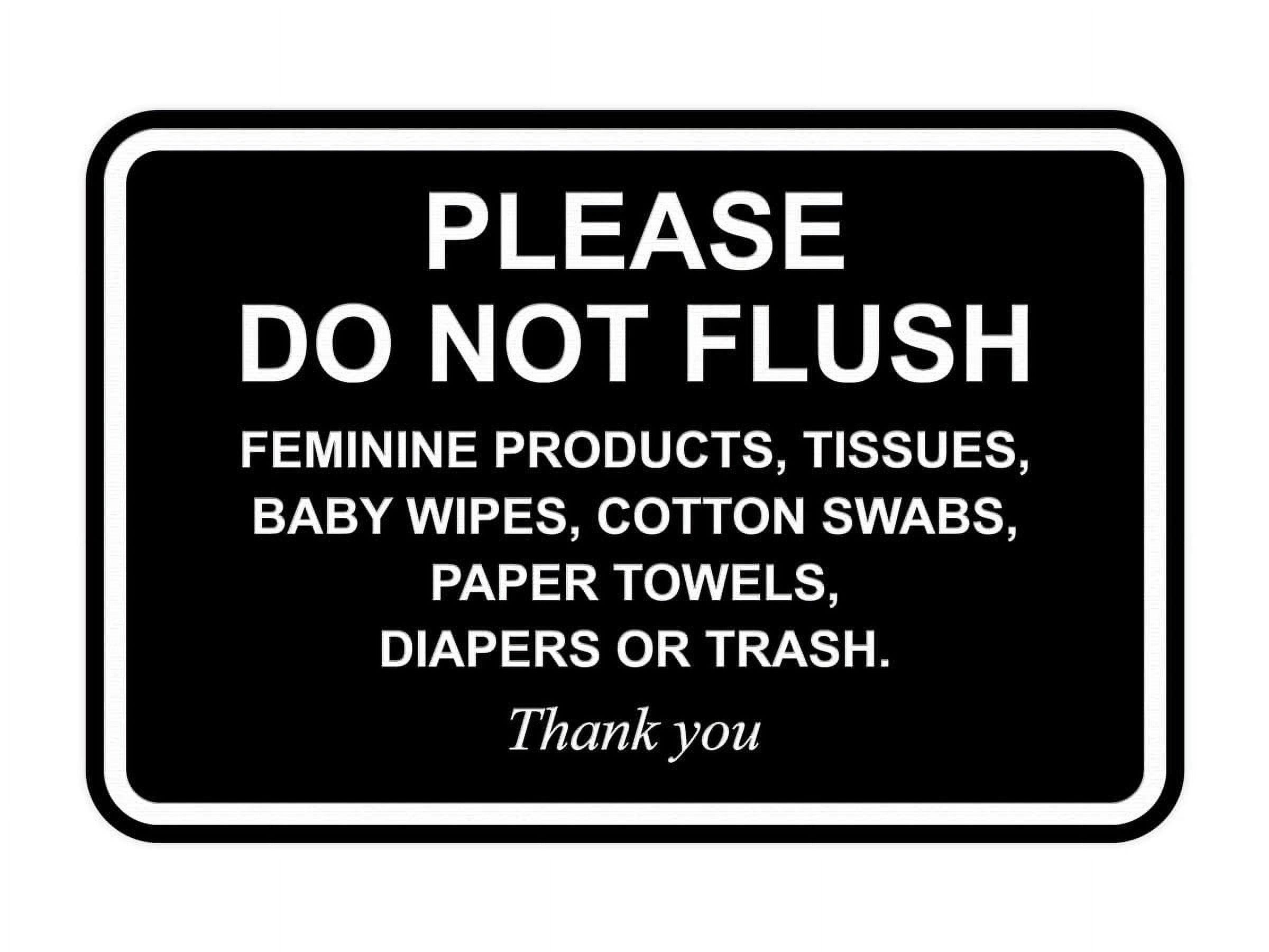 Signs ByLITA Classic Framed, Please Do Not Flush Feminine Products ...