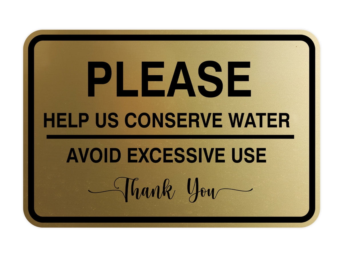 Signs ByLITA Classic Framed Please Help Us Conserve Water Avoid ...