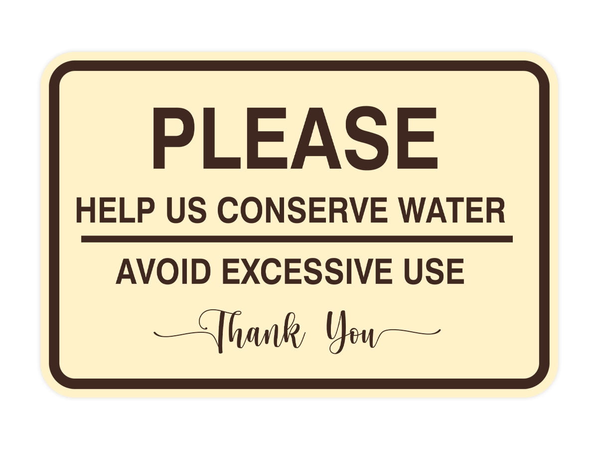 Signs ByLITA Classic Framed Please Help Us Conserve Water Avoid ...
