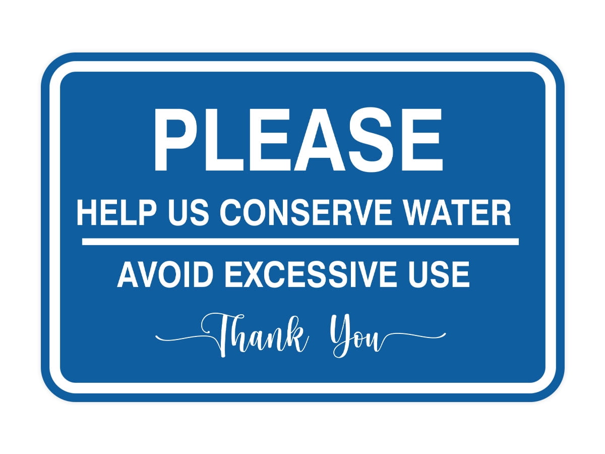 Signs ByLITA Classic Framed Please Help Us Conserve Water Avoid ...