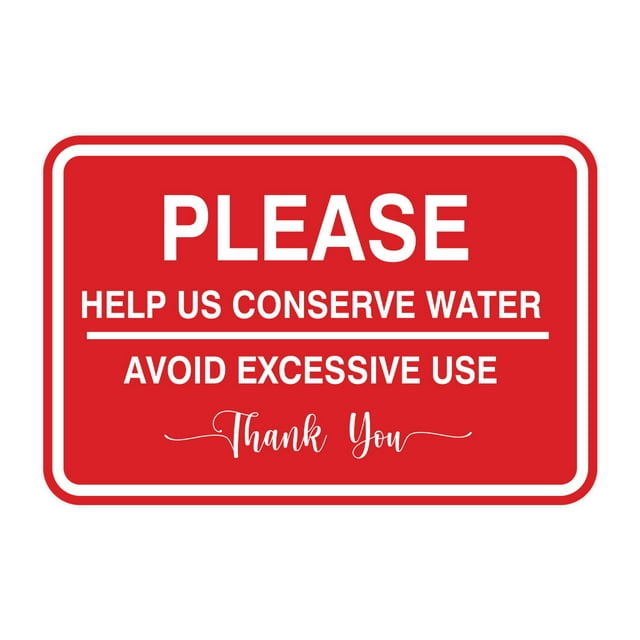 Signs ByLITA Classic Framed Please Help Us Conserve Water Avoid ...