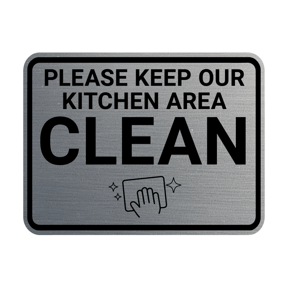 Signs ByLITA Classic Framed Please Keep Our Kitchen Area Clean Sign ...