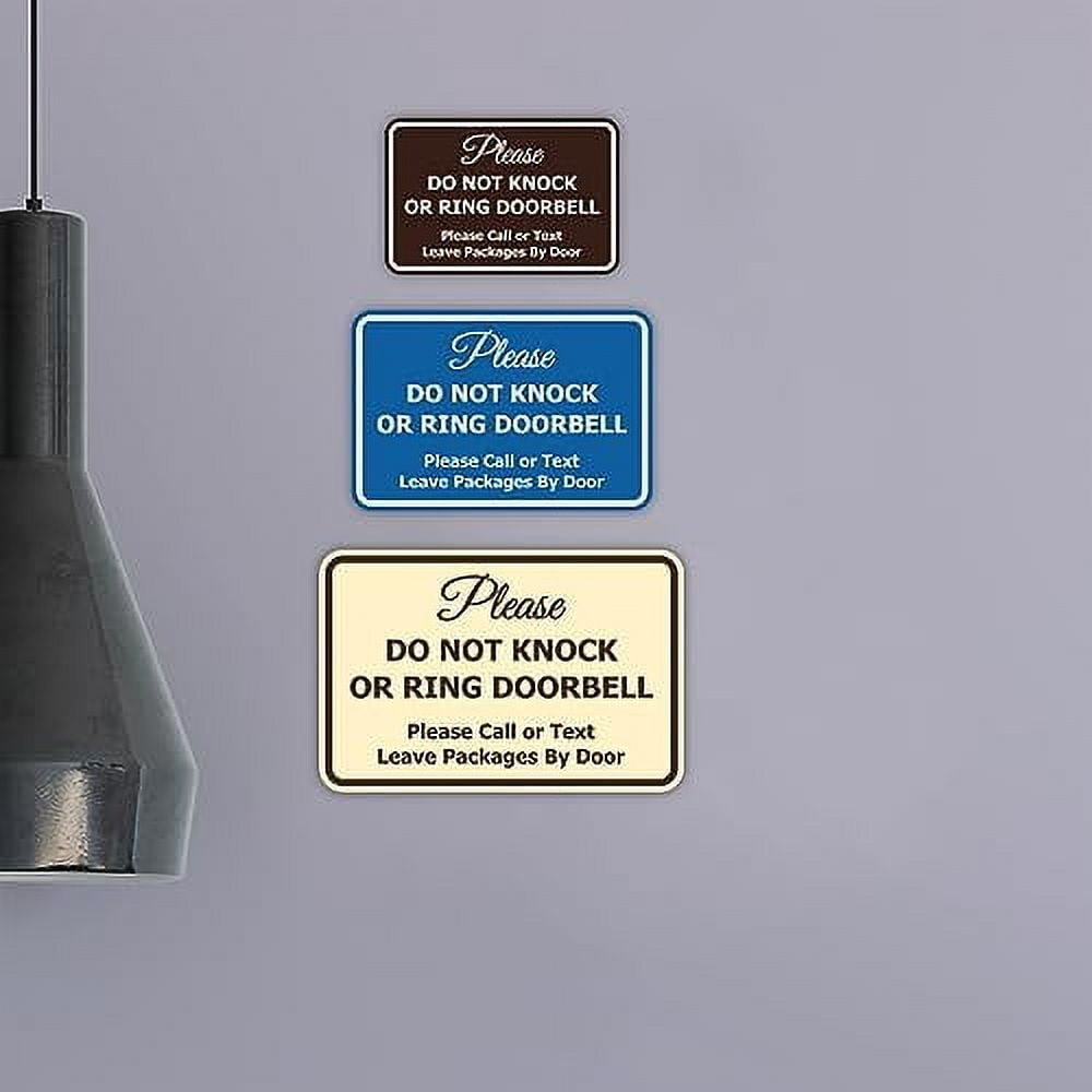 Signs ByLITA Classic Framed Please Do Not Knock Or Ring Doorbell Wall ...