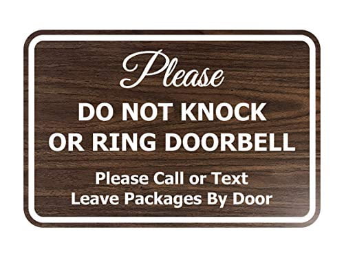 Signs ByLITA Classic Framed Please Do Not Knock Or Ring Doorbell Wall ...