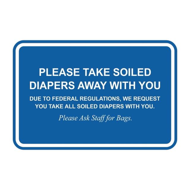 Signs ByLITA Classic Framed Please Take Soiled Diapers With You Sign ...