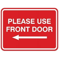 Please Use Front Door Sign - Walmart.com