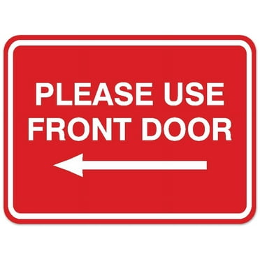 Please Use Front Door Sign - Walmart.com