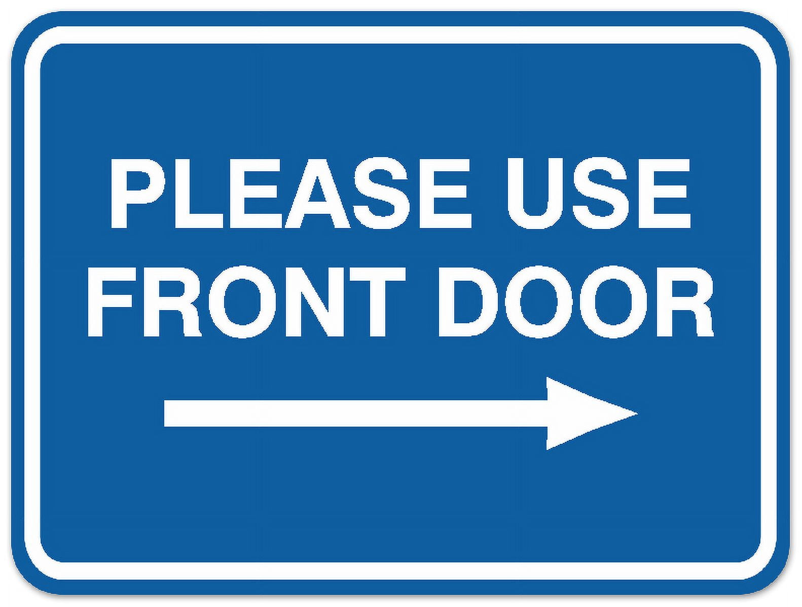 Signs ByLITA Classic Framed Please Use Front Door Right Sign - Easy ...