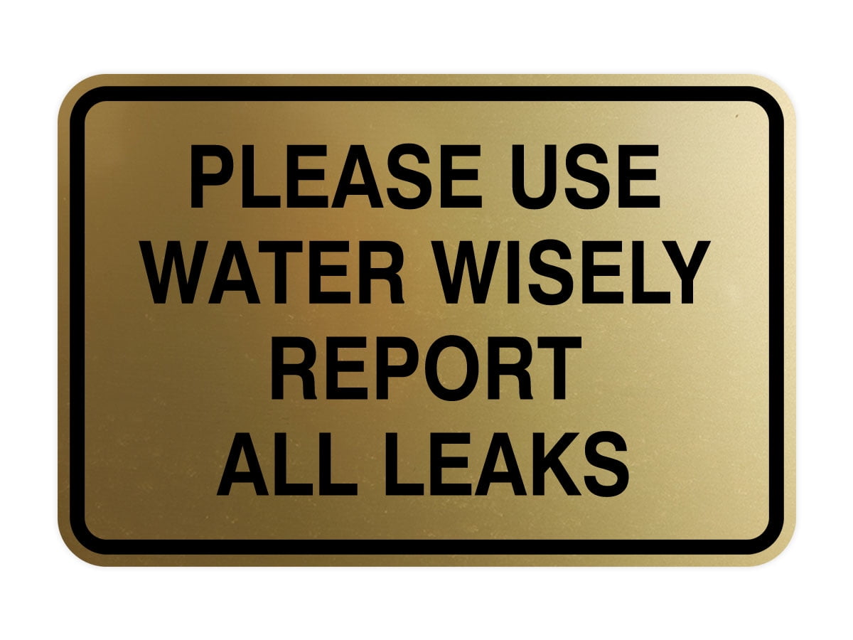 Signs ByLITA Classic Framed Please Use Water Wisely Report All Leaks ...