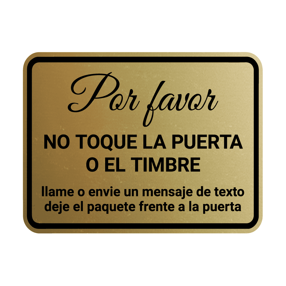 Signs ByLITA Classic Framed Por favor NO TOQUE LA PUERTA O EL TIMBRE ...