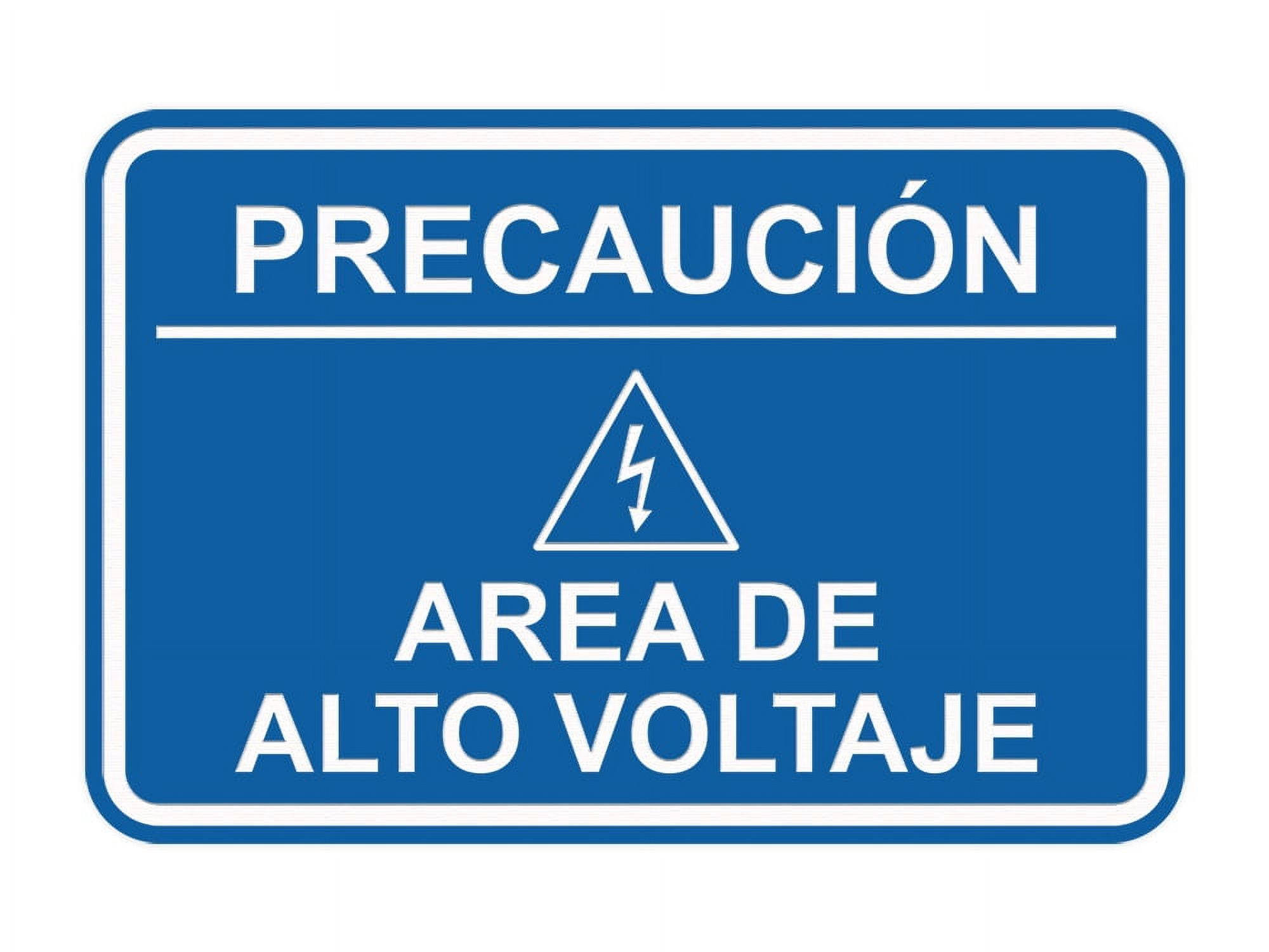 Signs ByLITA Classic Framed Precaución Area de Alto Voltaje Door or ...
