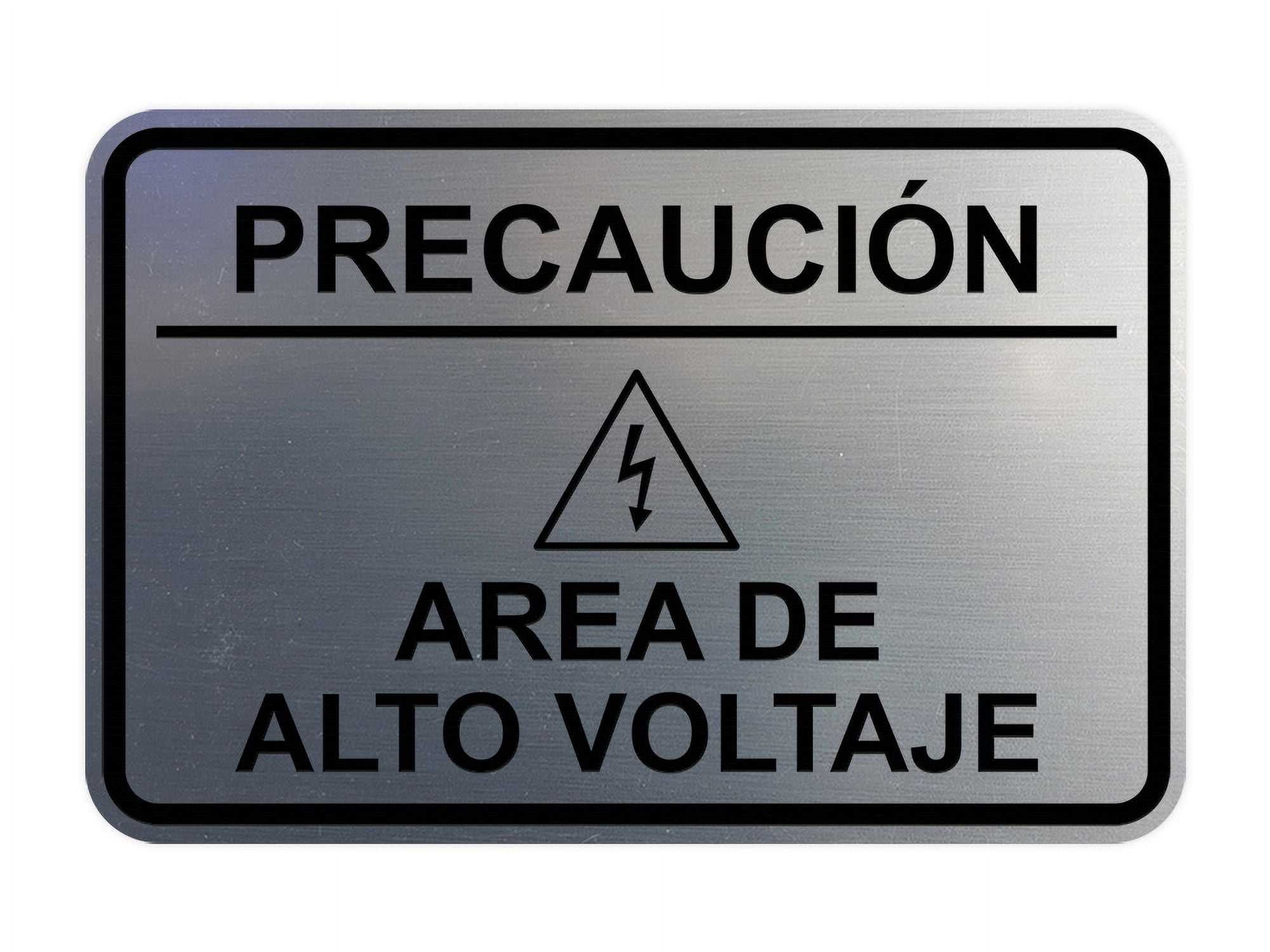 Signs ByLITA Classic Framed Precaución Area de Alto Voltaje Door or ...