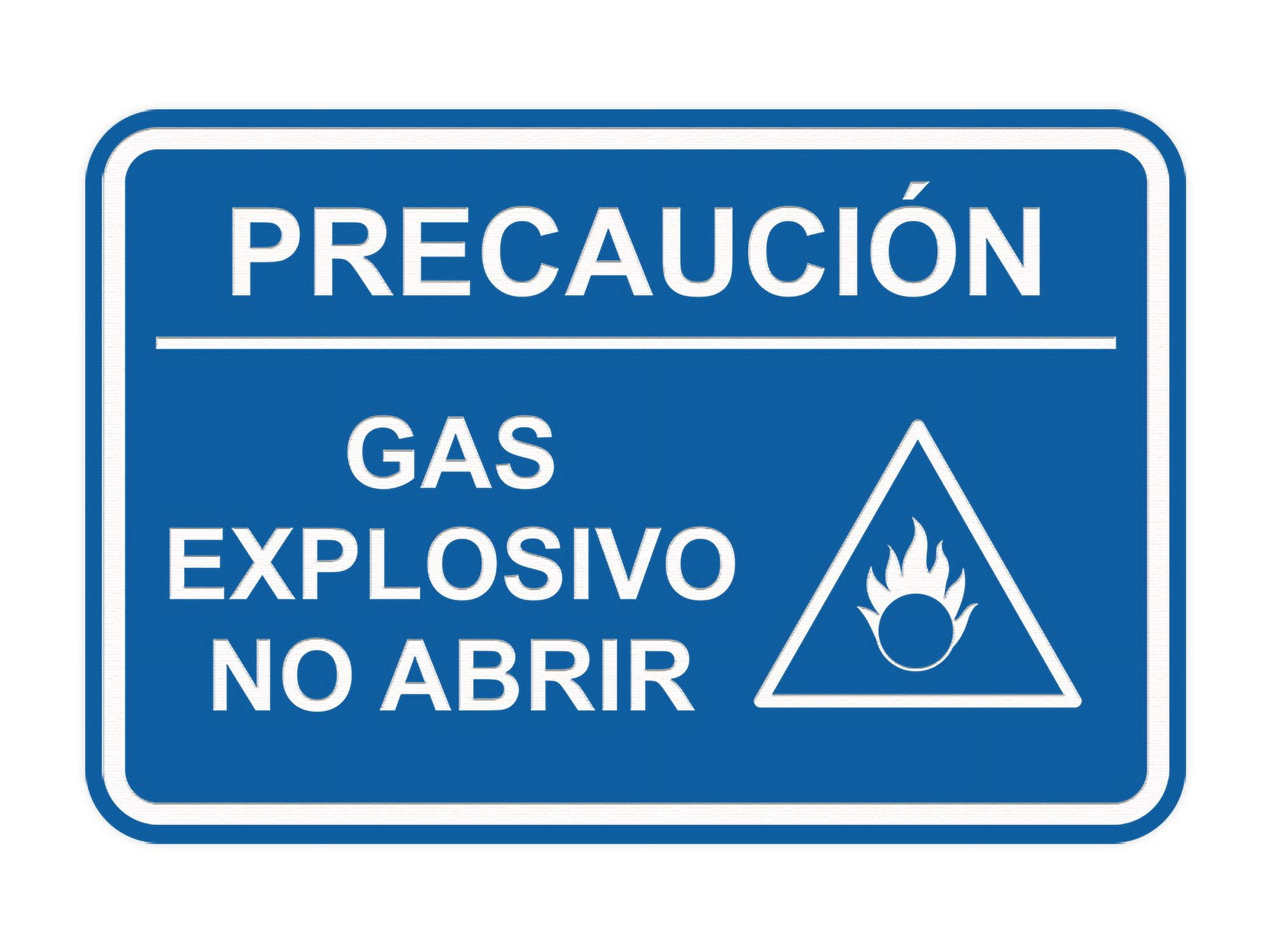 Signs ByLITA Classic Framed Precaución Gas Explosivo - No Abrir Door or ...