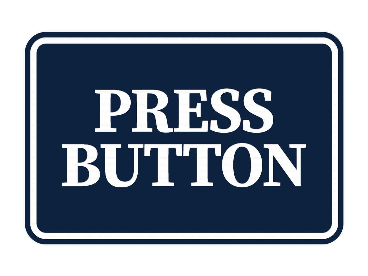 Signs ByLITA Classic Framed Press Button Sign (Navy Blue / White ...