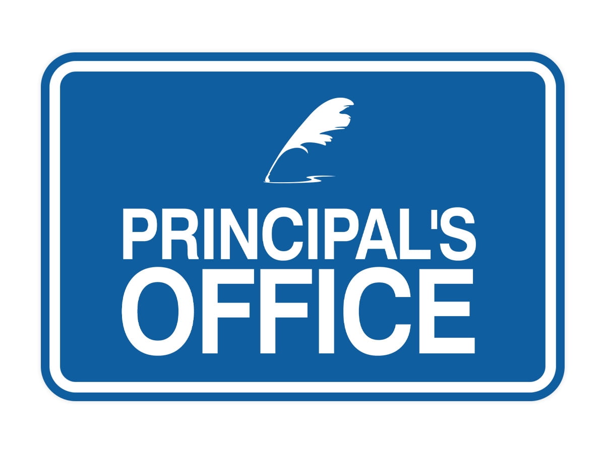 Signs ByLITA Classic Framed Principal's Office Sign (Blue) - Large ...