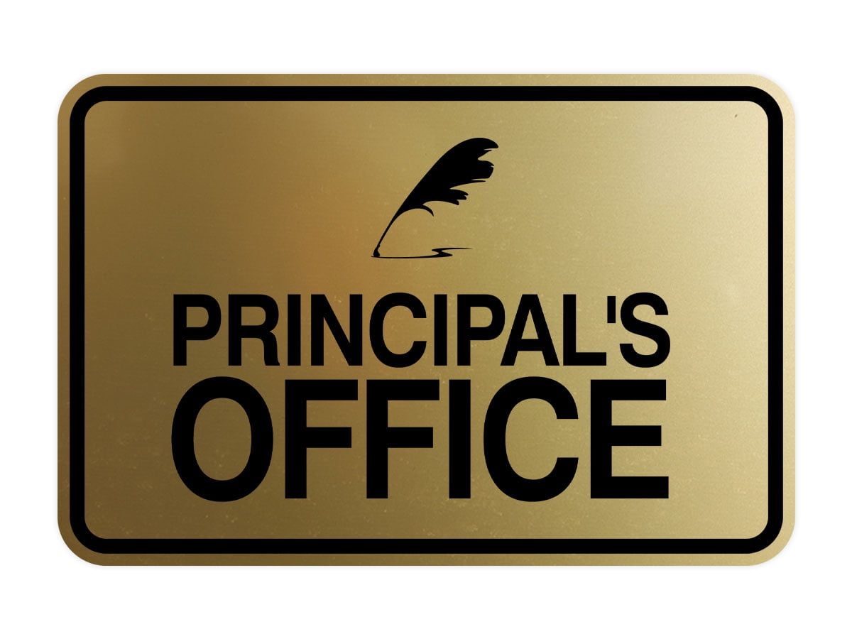 Signs ByLITA Classic Framed Principal's Office Sign (Brushed Gold ...