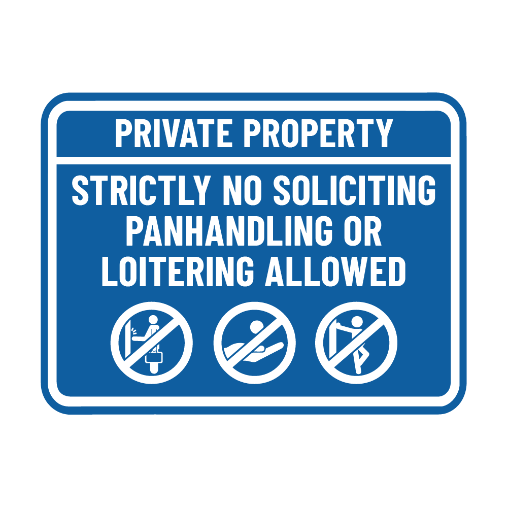 Signs ByLITA Classic Framed Private Property: Strictly No Soliciting ...