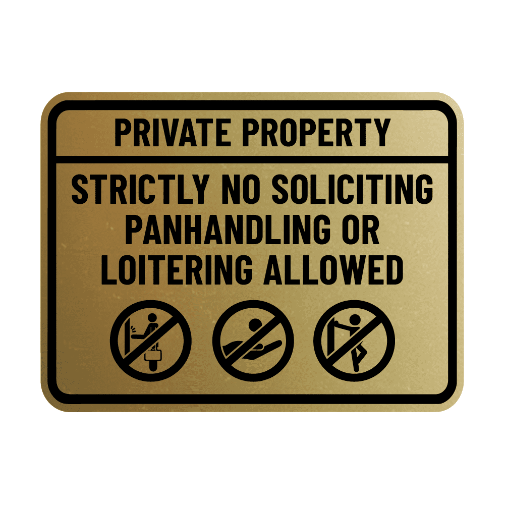 Signs ByLITA Classic Framed Private Property: Strictly No Soliciting ...