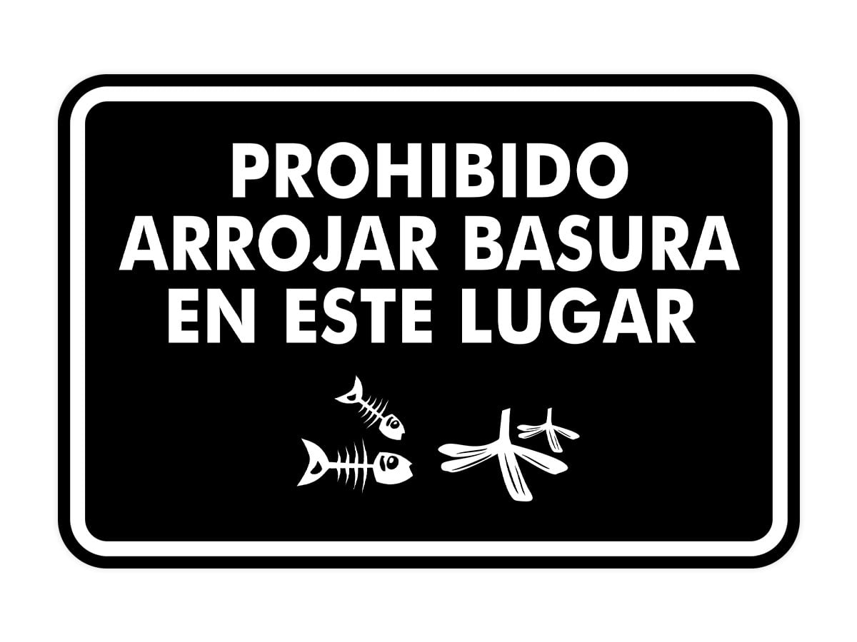 Signs ByLITA Classic Framed Prohibido Arrojar Basura en Este Lugar ...
