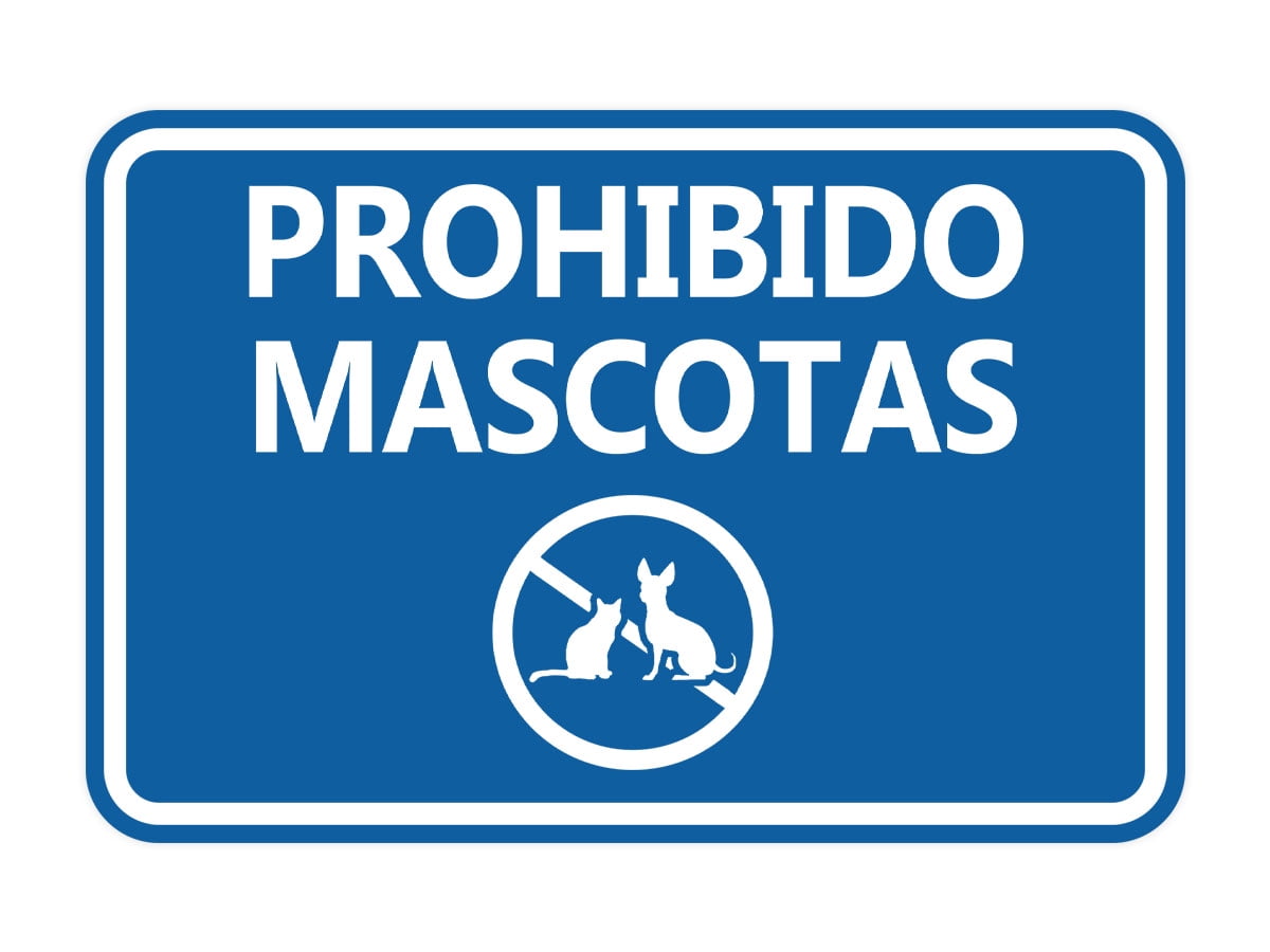 Signs ByLITA Classic Framed Prohibido Mascotas Graphic Spanish Security ...