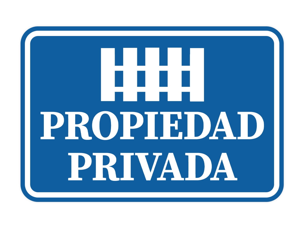 Signs ByLITA Classic Framed Propiedad Privada Graphic Spanish Security ...