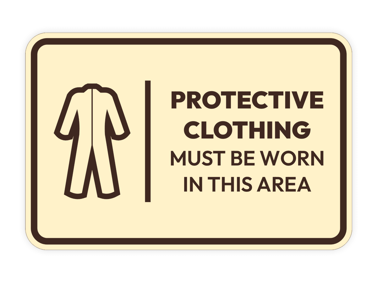 Signs ByLITA Classic Framed Protective Clothing Must Be Worn In This ...