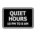 Signs ByLITA Classic Framed, Quiet Hours 10 pm to 8 am Sign (Black ...