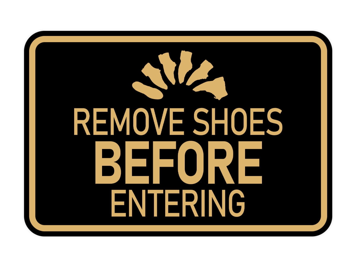 Signs ByLITA Classic Framed Remove Shoes Before Entering Sign (Black ...