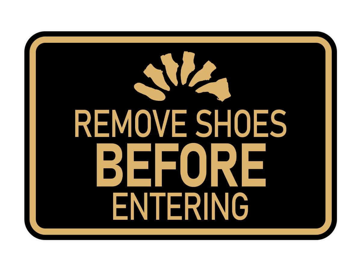 Signs ByLITA Classic Framed Remove Shoes Before Entering Sign (Black ...