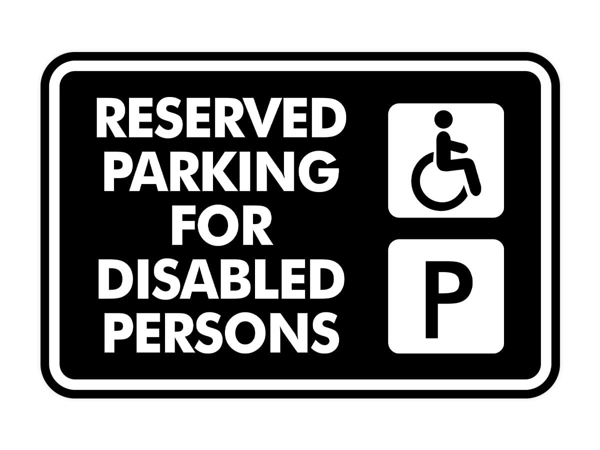 Signs ByLITA Classic Framed Reserved Parking for Disabled Persons Sign ...